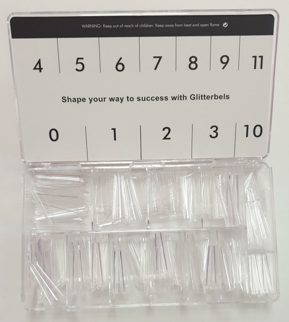 Clear Extreme Length Coffin Tips | Glitterbels | Siena Distribution